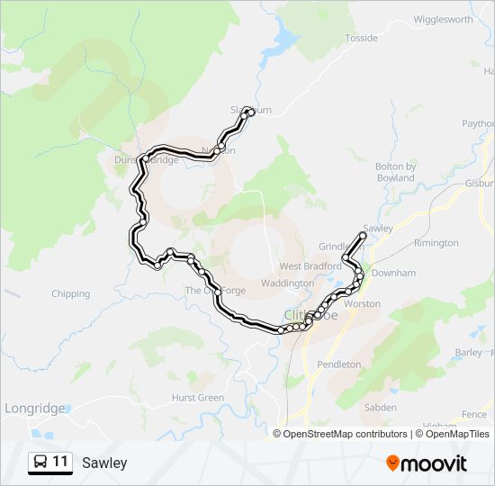 11 Route: Schedules, Stops & Maps - Sawley (Updated)