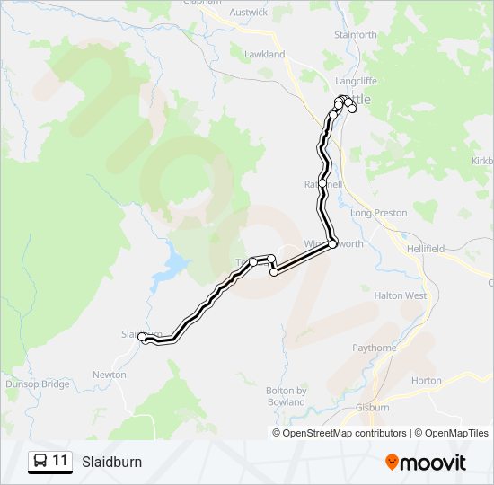 11 Route: Schedules, Stops & Maps - Slaidburn (Updated)