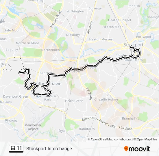 11 Route: Schedules, Stops & Maps - Stockport Interchange (Updated)