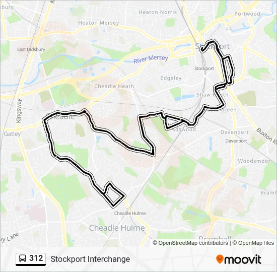 312 Route: Schedules, Stops & Maps - Stockport Interchange (Updated)