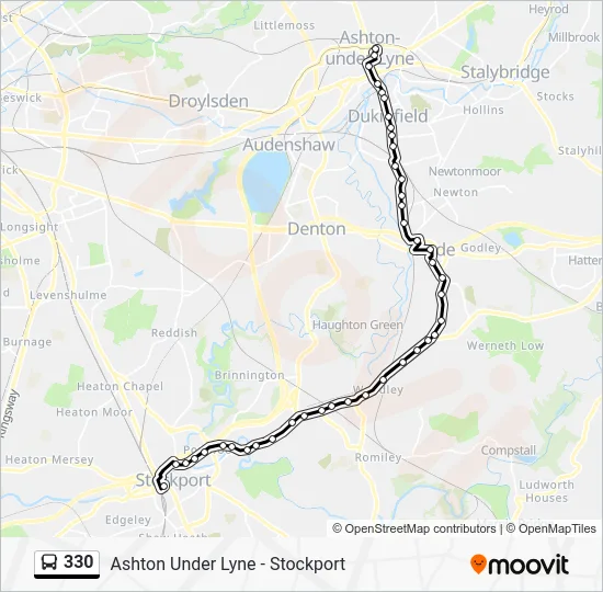 330 Route: Schedules, Stops & Maps - Ashton-Under-Lyne Interchange ...