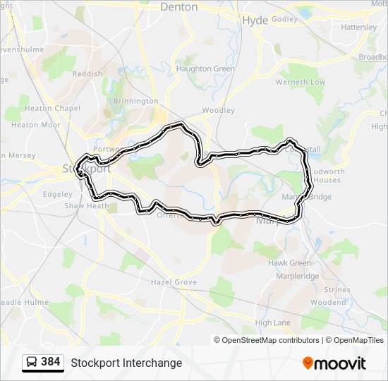 384 Route: Schedules, Stops & Maps - Stockport Interchange (Updated)