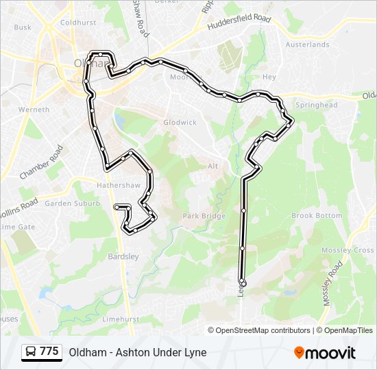 775 Route: Schedules, Stops & Maps - Hathershaw (Updated)