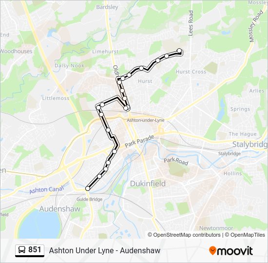 851 Route: Schedules, Stops & Maps - Guide Bridge (Updated)