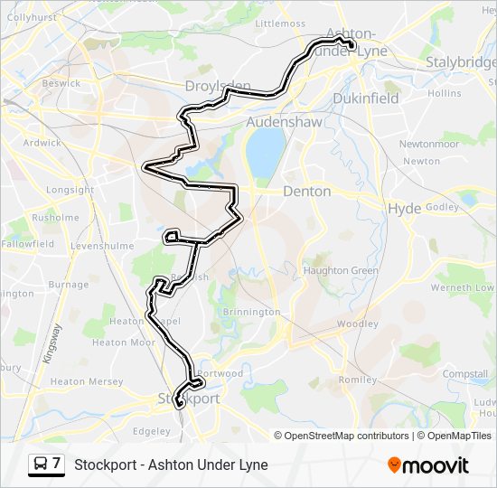 7 Route: Schedules, Stops & Maps - Ashton-Under-Lyne Interchange (Updated)