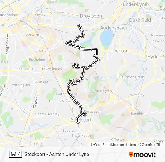 7 Route: Schedules, Stops & Maps - Ashton Old Road (Updated)