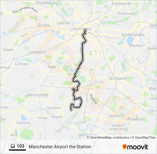 103 Route: Schedules, Stops & Maps - Manchester Airport the Station ...