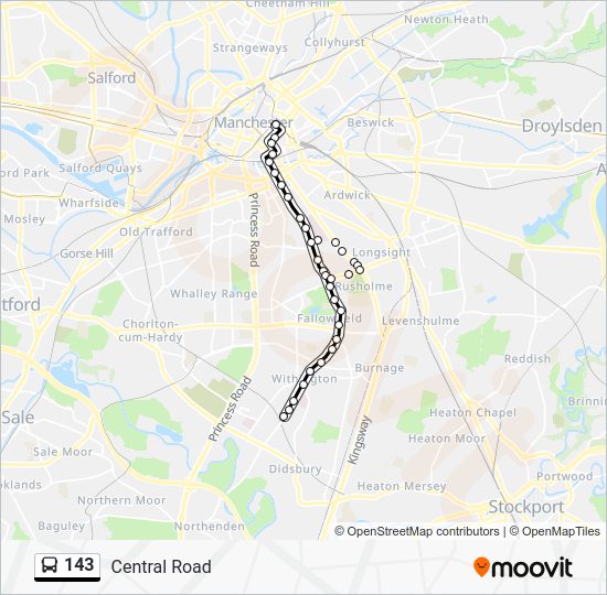 143 Route: Schedules, Stops & Maps - Central Road (Updated)