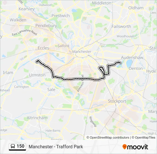 150 Route: Schedules, Stops & Maps - The Trafford Centre Bus Station ...