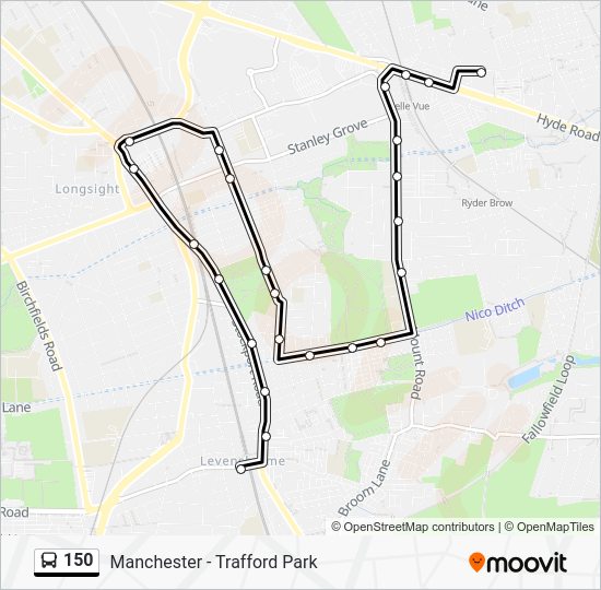 150 Route: Schedules, Stops & Maps - Levenshulme Station (Updated)