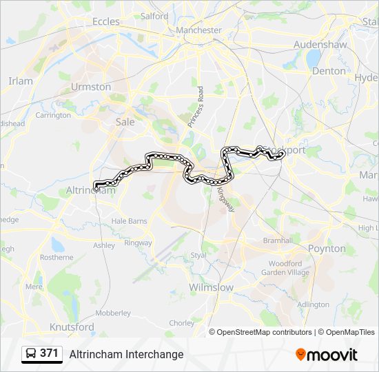 371 Route: Schedules, Stops & Maps - Altrincham Interchange (Updated)