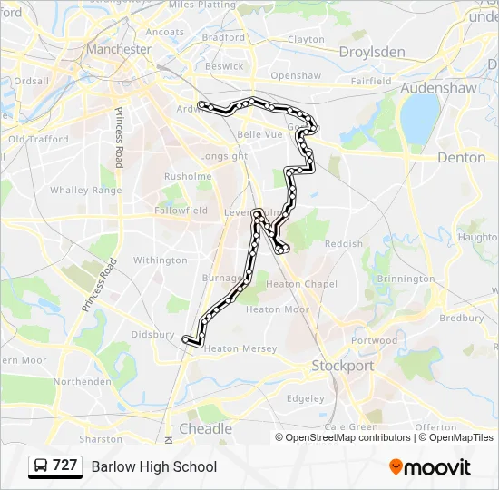 727 Route: Schedules, Stops & Maps - Barlow High School (Updated)