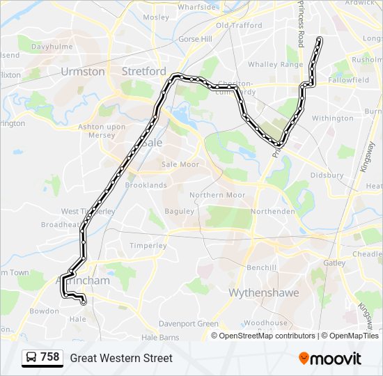 758 Route: Schedules, Stops & Maps - Great Western Street (Updated)
