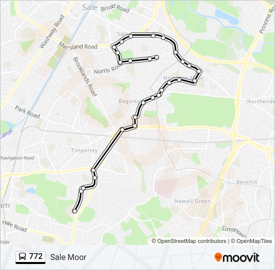 772 Route: Schedules, Stops & Maps - Sale Moor (Updated)