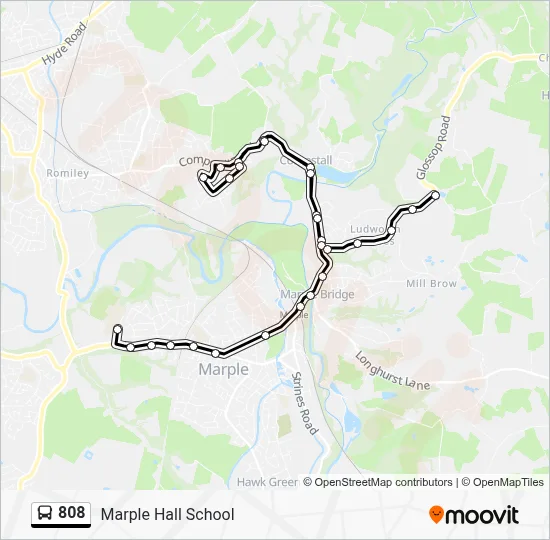 808 Route: Schedules, Stops & Maps - Marple Hall School (Updated)