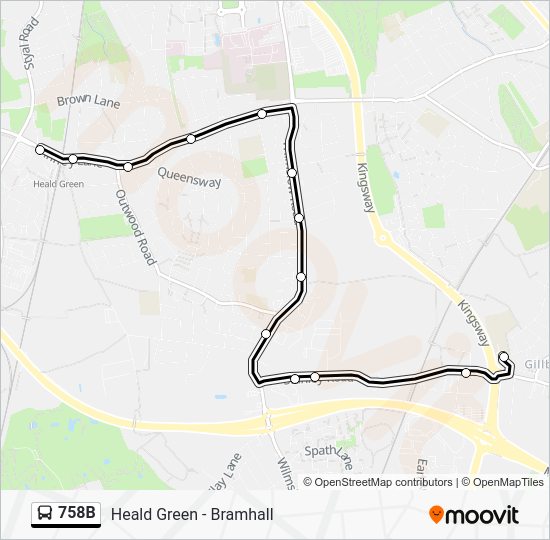 758B Route: Schedules, Stops & Maps - Heald Green Hotel (Updated)