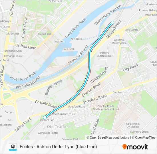 BLUE LINE Route: Schedules, Stops & Maps - Cornbrook (Manchester ...