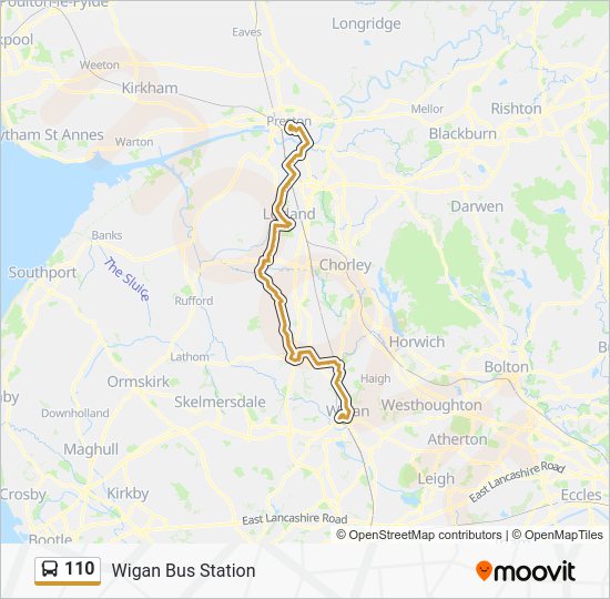 110 Route: Schedules, Stops & Maps - Wigan Bus Station (Updated)
