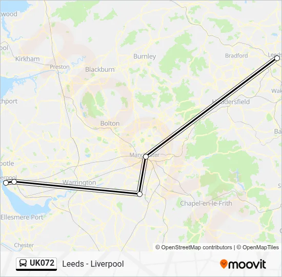 UK072 Route: Schedules, Stops & Maps - Leeds City Bus Station ...