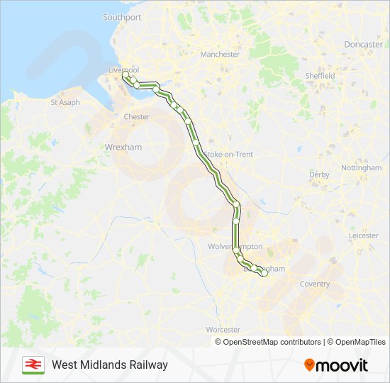 WEST MIDLANDS RAILWAY Route: Schedules, Stops & Maps - Birmingham New ...