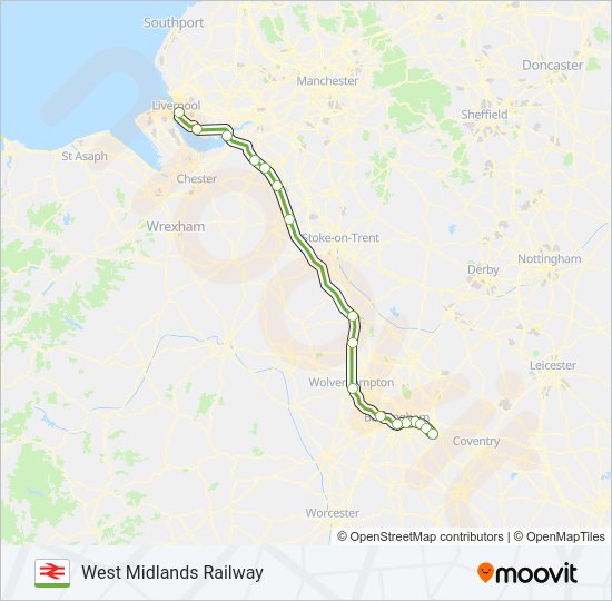 west midlands railway Route: Schedules, Stops & Maps - Birmingham ...
