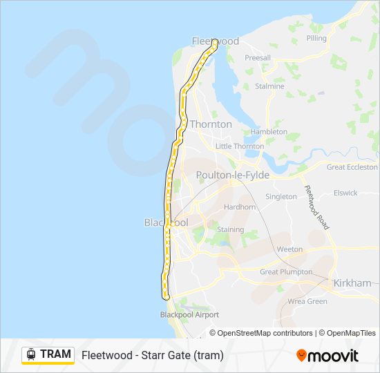 tram Route: Schedules, Stops & Maps - Starr Gate (Blackpool Tramway ...