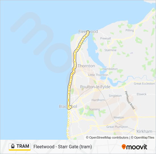 tram Route: Schedules, Stops & Maps - Fleetwood Ferry (Blackpool ...