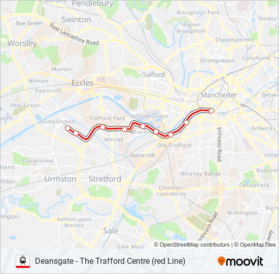 red line Route: Schedules, Stops & Maps - Deansgate-Castlefield ...