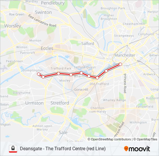 red line Route: Schedules, Stops & Maps - Deansgate-Castlefield ...