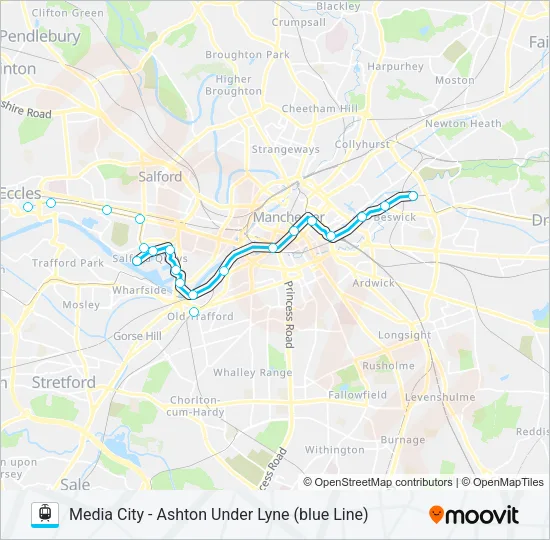 BLUE LINE Route: Schedules, Stops & Maps - Etihad Campus (Manchester ...
