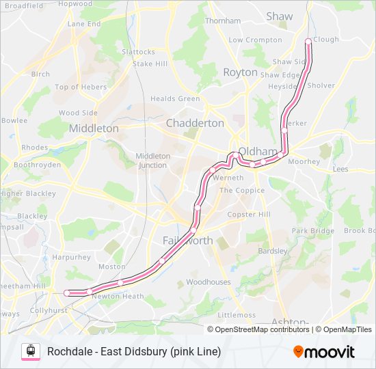 pink line Route: Schedules, Stops & Maps - Monsall (Manchester ...