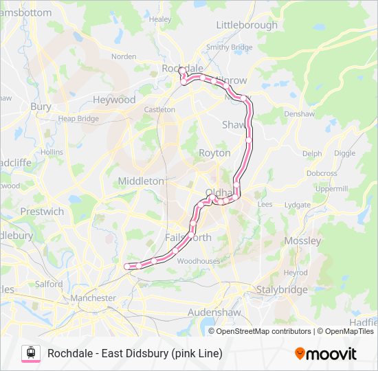 pink line Route: Schedules, Stops & Maps - Monsall (Manchester ...