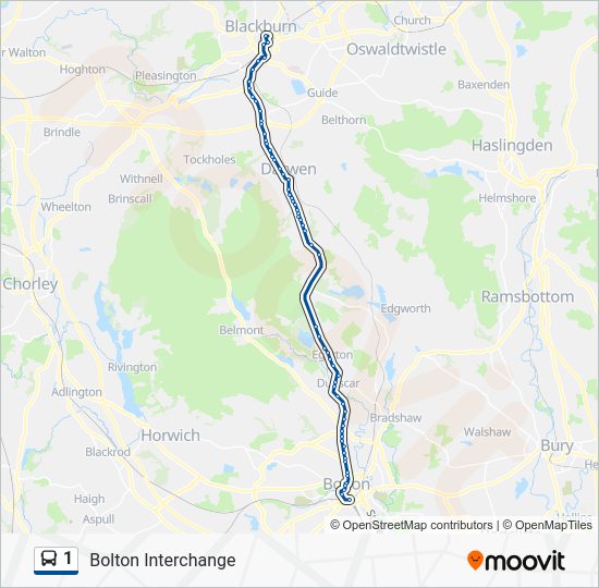 1 Route: Schedules, Stops & Maps - Bolton Interchange (Updated)