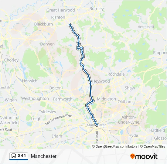 X41 Route: Schedules, Stops & Maps - Manchester (Updated)