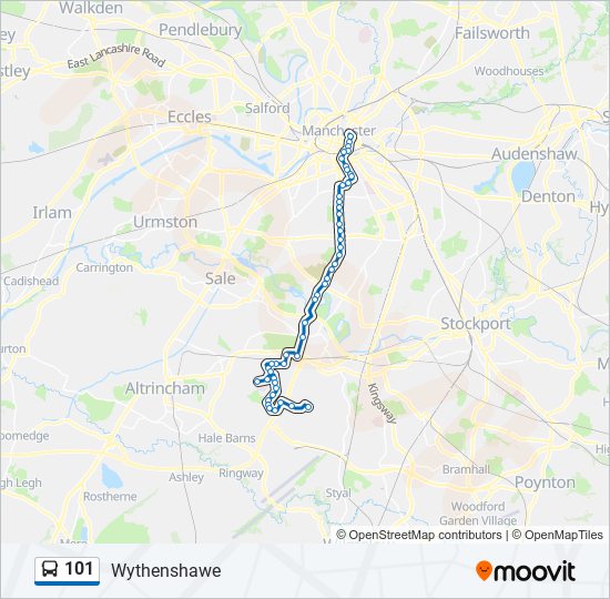 101 Route: Schedules, Stops & Maps - Wythenshawe (Updated)