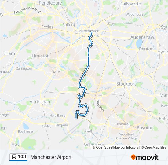 103 Route: Schedules, Stops & Maps - Manchester Airport (Updated)