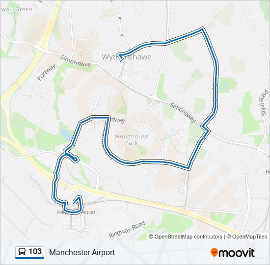 103 Route: Schedules, Stops & Maps - Manchester Airport (Updated)