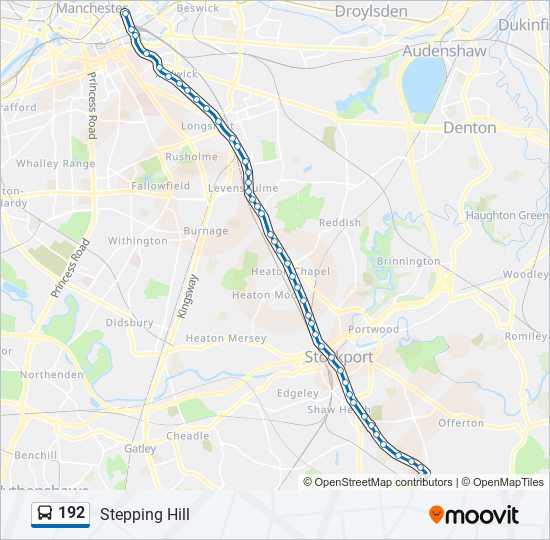 192 Route: Schedules, Stops & Maps - Stepping Hill (Updated)