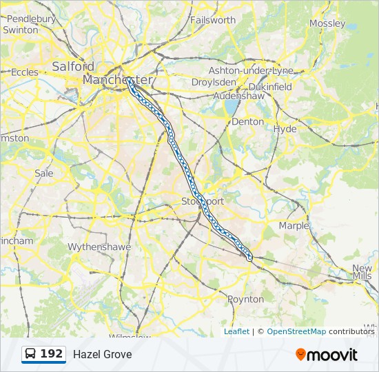 192 Route: Schedules, Stops & Maps - Hazel Grove