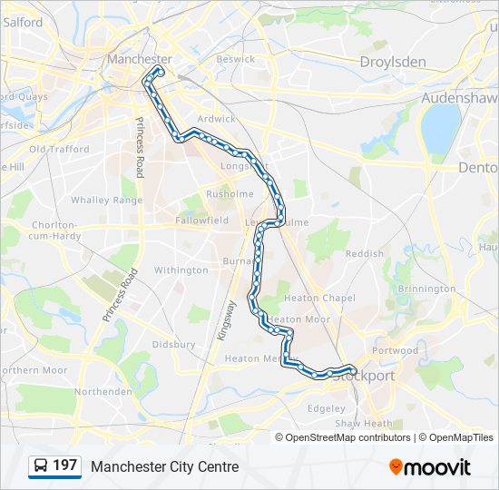 197 Route: Schedules, Stops & Maps - Manchester City Centre (Updated)