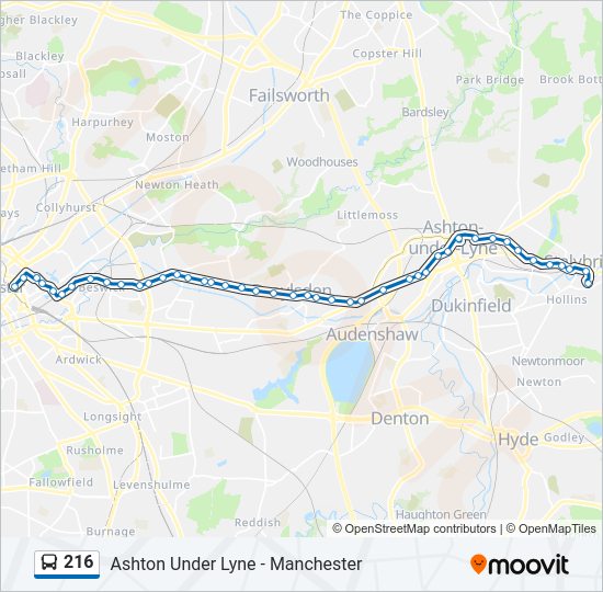 216 Route: Schedules, Stops & Maps - Stalybridge (Updated)