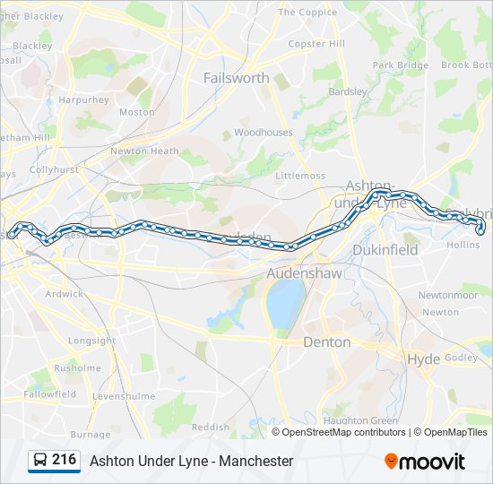 216 Route: Schedules, Stops & Maps - Stalybridge (Updated)