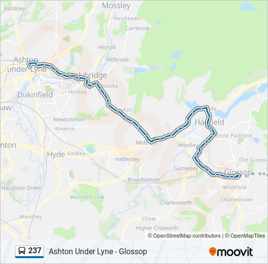 237 Route: Schedules, Stops & Maps - Glossop (Updated)