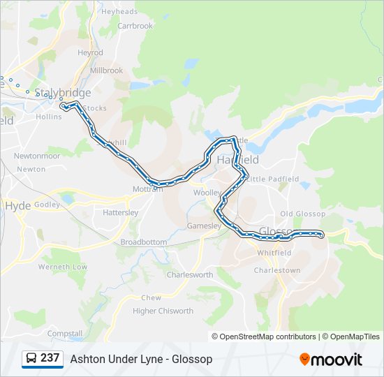 237 Route: Schedules, Stops & Maps - Glossop (Updated)