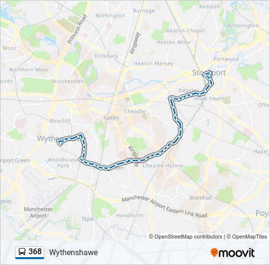 368 Route: Schedules, Stops & Maps - Wythenshawe (Updated)