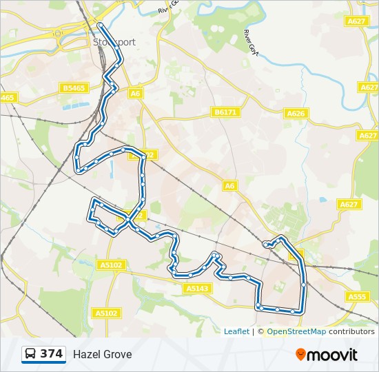 374 Route: Schedules, Stops & Maps - Hazel Grove