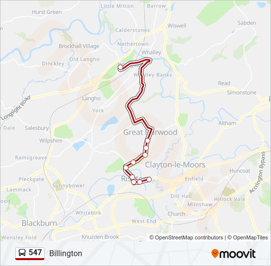 547 Route: Schedules, Stops & Maps - Billington (Updated)