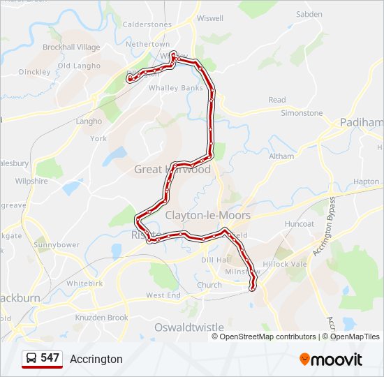547 Route: Schedules, Stops & Maps - Accrington (Updated)