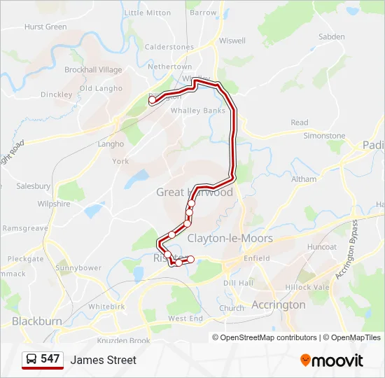 547 Route: Schedules, Stops & Maps - James Street (Updated)