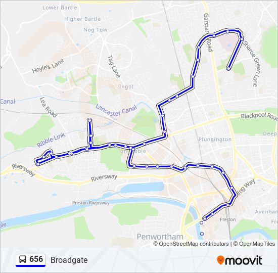656 Route: Schedules, Stops & Maps - Broadgate (Updated)